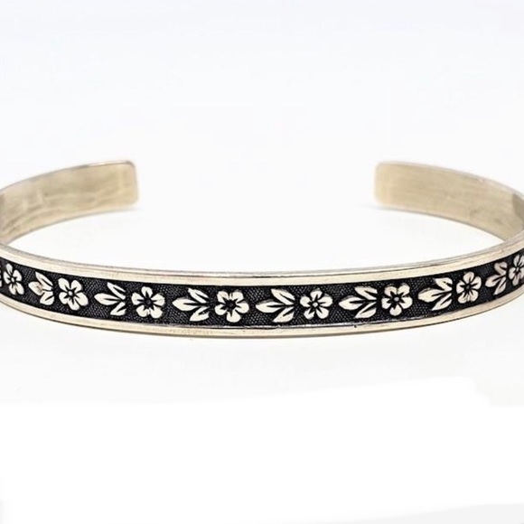 Ed Levin | Jewelry | Ed Levin Sterling Floral Cuff Bracelet | Poshmark